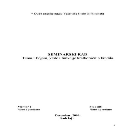 Pojam, funkcije i trziste novca | DOC