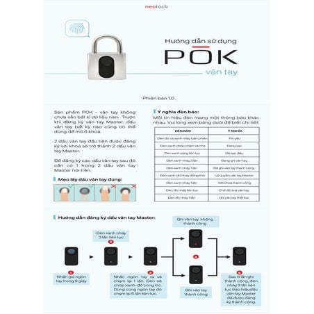 POK hướng dẫn quản lý khoá POK vào app neolock | PDF | Free Download