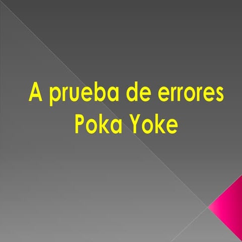 Poka yoke | PPTX