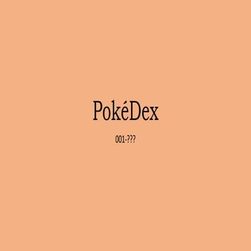 Pokédex | PPTX