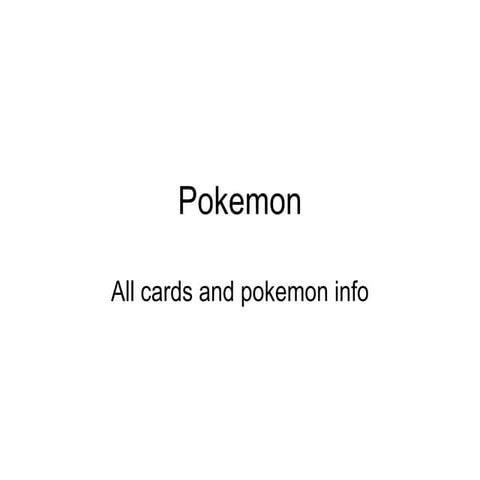 Pokemon Project | PPT