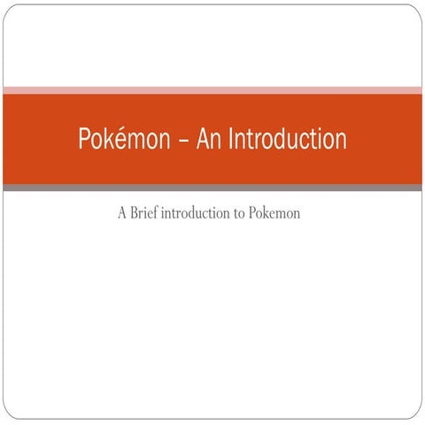 Pokemon an introduction | PPT