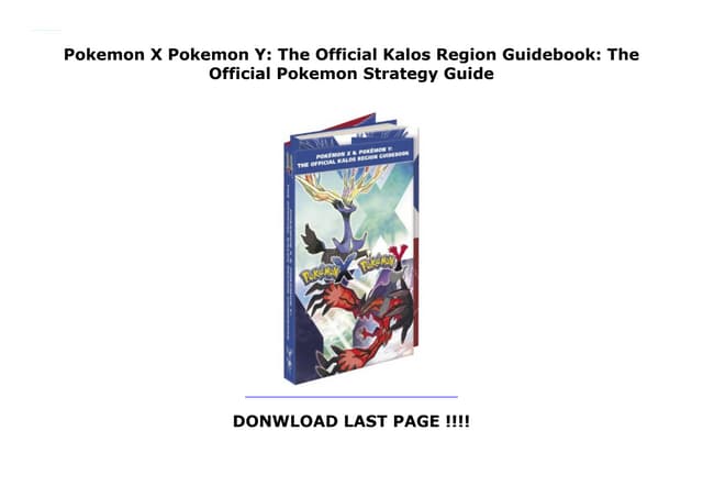 Pokemon X And Y Guide Book