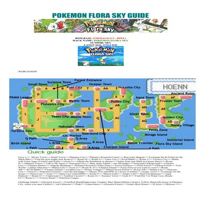 Pokemon flora sky guide (english) | DOCX