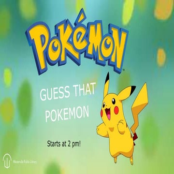 Guess that Pokemon | PPTX