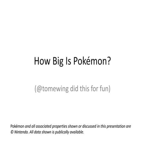 How Big Is Pokemon? | PPTX