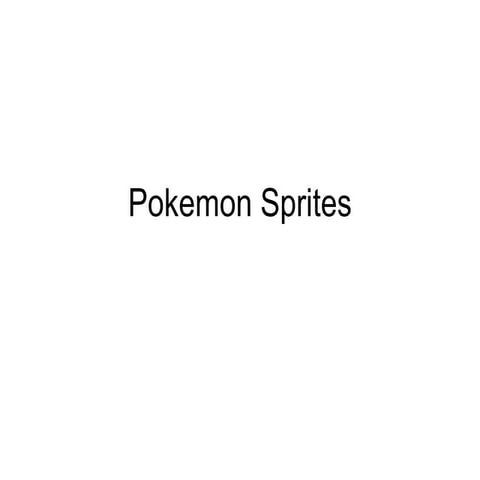 Pokemon Sprites | PPT