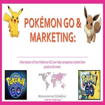 Pokémon GO & Marketing Part 3 of 4 | PPTX