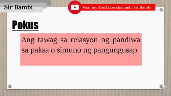 Pangawing || Pangawil | PPTX