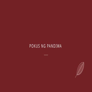 POKUS NG PANDIWA.pptx, tagaganap at layon | PPTX