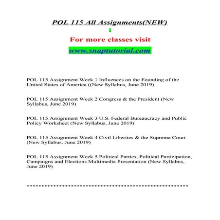 Pol 115 Exceptional Education-snaptutorial.com