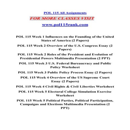 POL 115 RANK Education Your Life / pol115rank.com