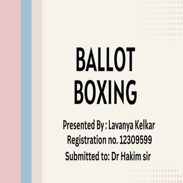 "Voting for Change: The Power of Ballot Boxing" | PDF