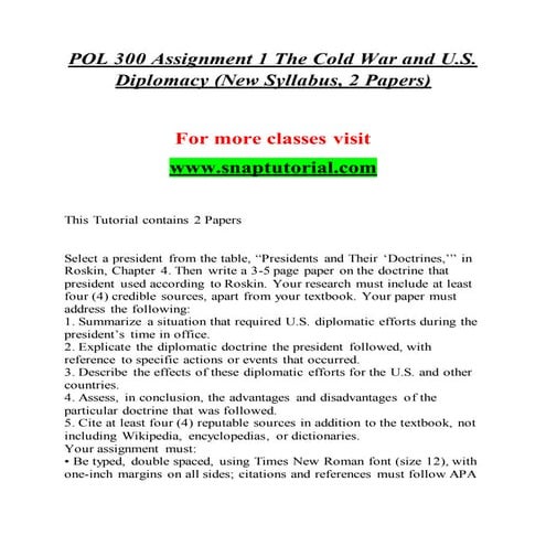 Pol 300 Success Begins / snaptutorial.com