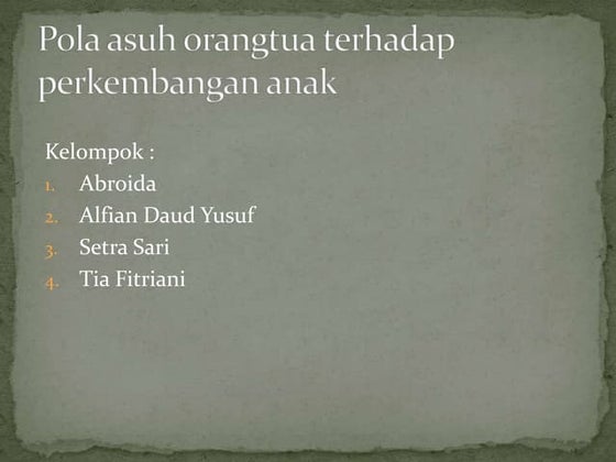 Teori pola asuh orang tua by valny majid | PPT