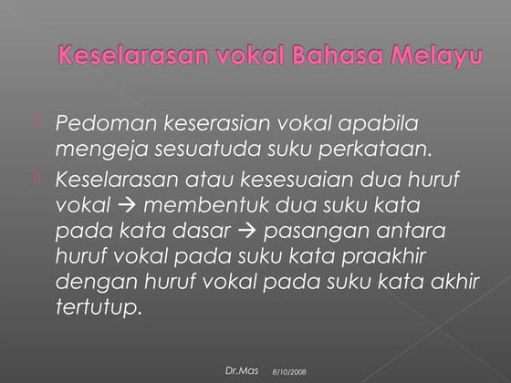 Bunyi vokal dan bunyi konsonan | PDF