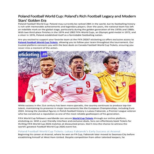 Poland Football World Cup Poland’s Rich Football Legacy and Modern ...