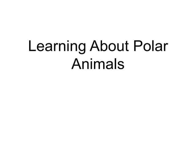 Polar Bears by Erik | PPTX