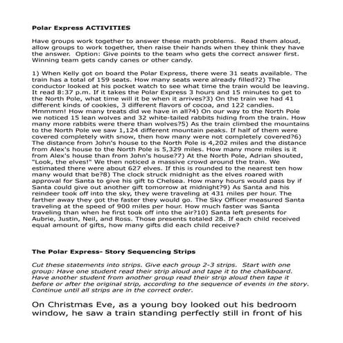 The Polar Express Final Project. | PPT