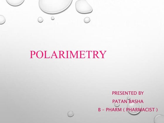 Polarimetry | PPTX