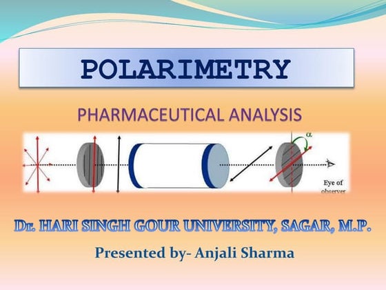 Polarimetry Principle Polarimetry A.KRÜSS Optronic