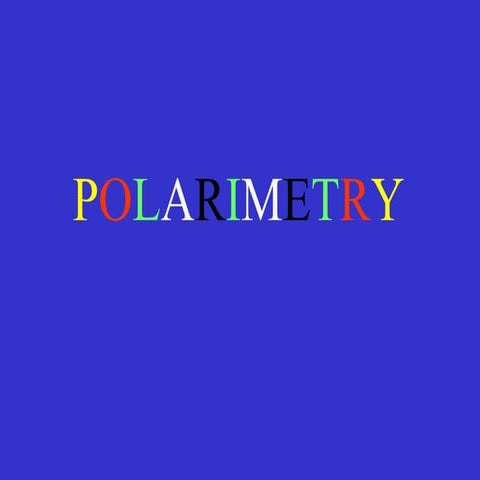 Optical Rotation and Polarimeter by Dr. A. Amsavel | PDF