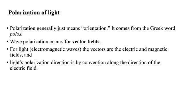 Polarization Ppt Ppt