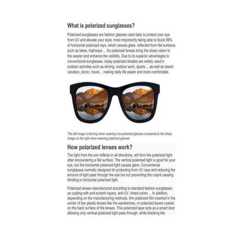 What is polarized sunglasses? | PPT