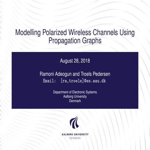 Modelling Polarized Wireless Channels Using Propagation Graphs | PDF
