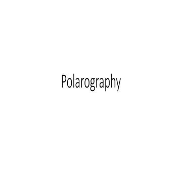 Polarography electrochemical analysis.pptx