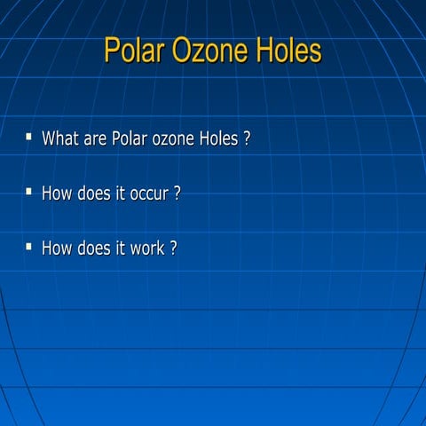 Polar ozone holes | PPT