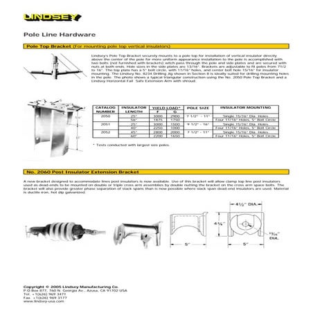 Pole Line Hardware | PDF | Manufacturing Industry | Industries