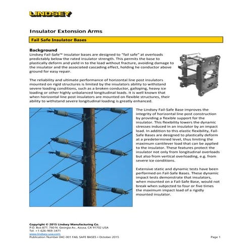 Pole Line Hardware Fail Safe Bases | PDF