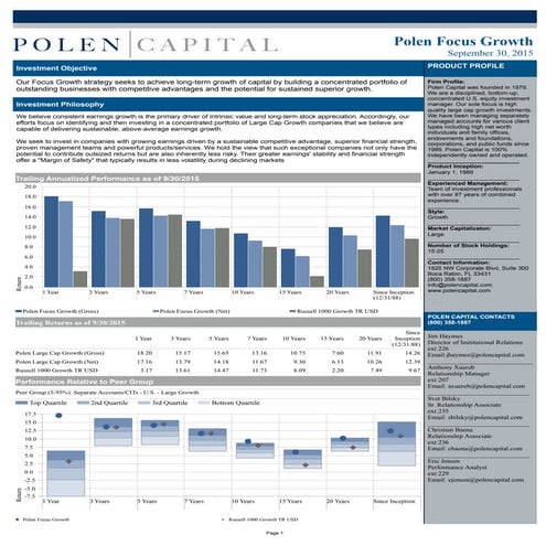 Polen Focus Growth Factsheet Sept 2015 (Institutional) | PDF | Stocks ...