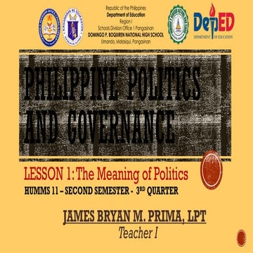 1. introduction to phil. politics and governance | PPTX