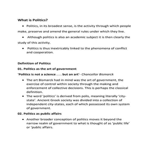 What is Politics by Andrew Heywood - Introduction to Politics | PPT