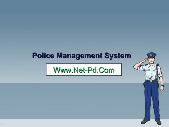 Crime Record Management System (CRMS) | PPT