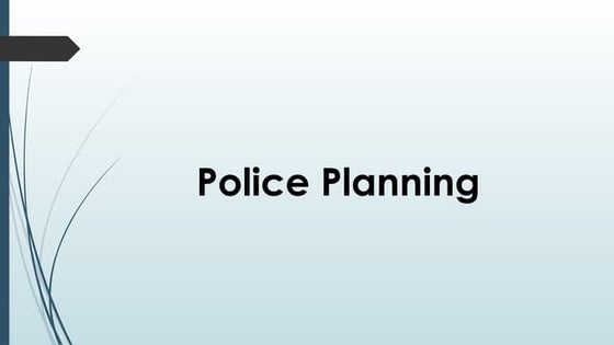 Module 1 police operational planning | DOCX | Business | Business and ...