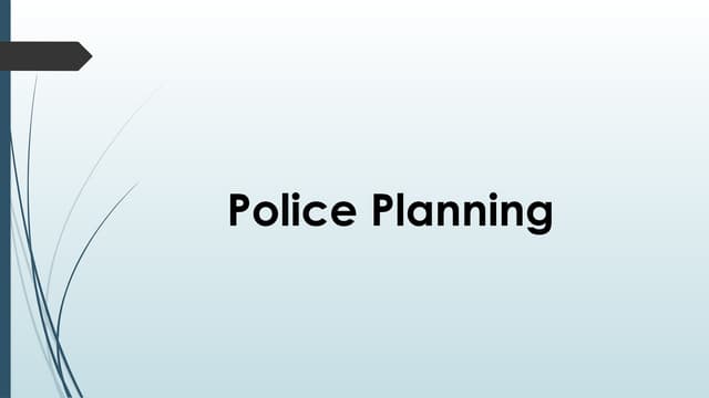 Module 1 police operational planning | DOCX
