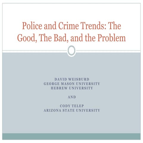 Police and crime trends | PDF | Crime & Harmful Acts to Individuals ...