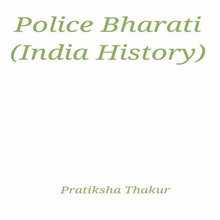 Police Bharati (India History) | PDF