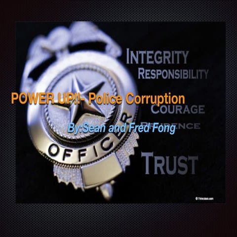 Police corruption presentation | PDF