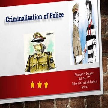Police and Criminal justice system | PPTX | Crime & Harmful Acts to ...