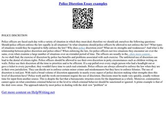 Police discretion comes in many forms. An officer uses discreti.docx