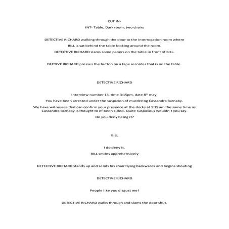 Police interrogation | DOCX