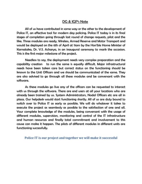 Police IT Application | PDF