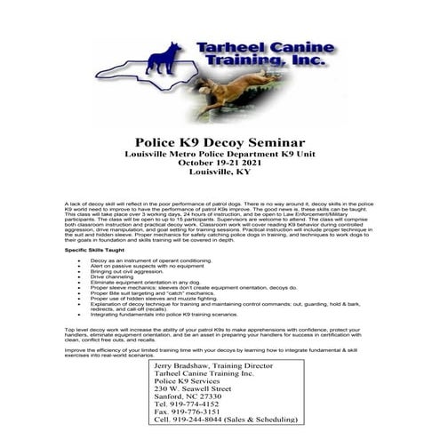 The Single Purpose K9 v. Dual Purpose K9 Debate | PDF