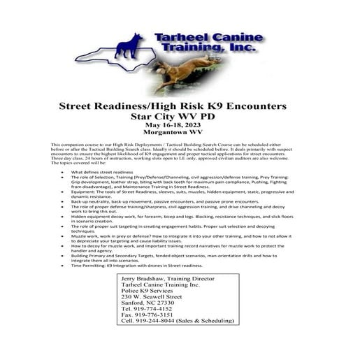 Street Readiness Seminar | PDF