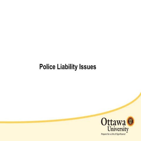 Police Liability Issues | PPTX