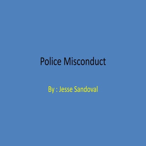 Police misconduct | PPT